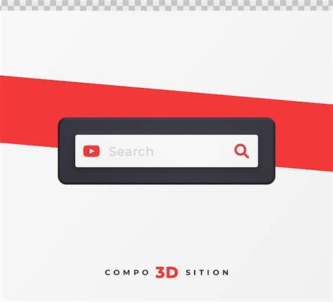 Premium PSD Youtube Search Bar D Rendering