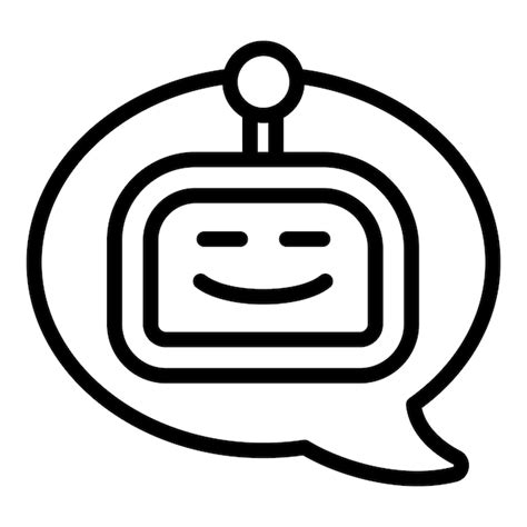 Premium Vector Robot Chatbot Icon Outline Robot Chatbot Vector Icon