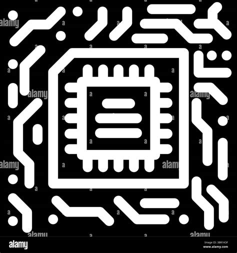Circuit Board Quantum Computer Glyph Icon Vector Illustration Stock Vector Image And Art Alamy