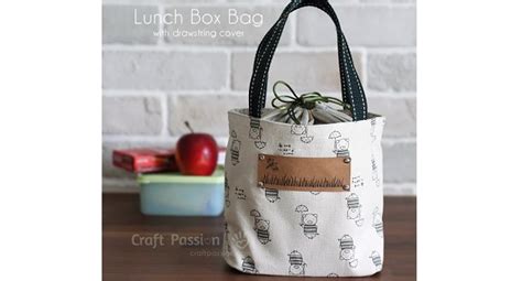 Tutorial Lunch Bag With A Drawstring Top Sewing