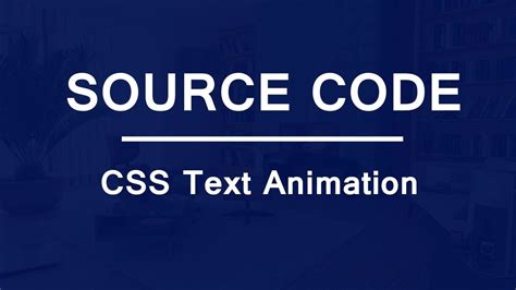 Simple Text Animation Using Html And Css Source Code Youtube