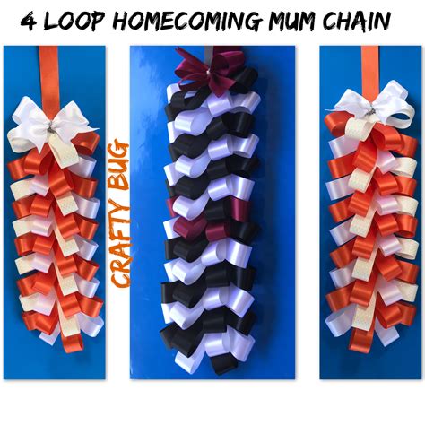 Homecoming mum loopy chains | Homecoming mums, School spirit crafts ...