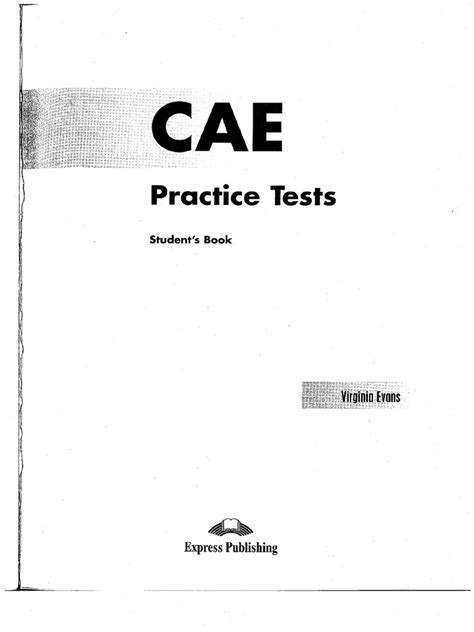 Cae Practice Tests Students Book By Virginia Evans Pdf
