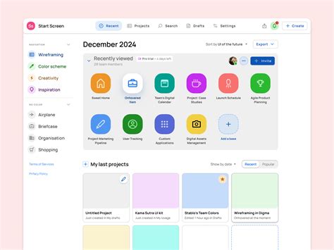 Figma Dashboard Ui Kit Start Home Screen Template By Roman Kamushken For Setproduct On Dribbble