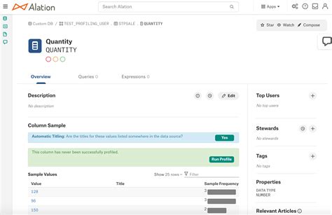 Sampling And Profiling — Alation User Guide