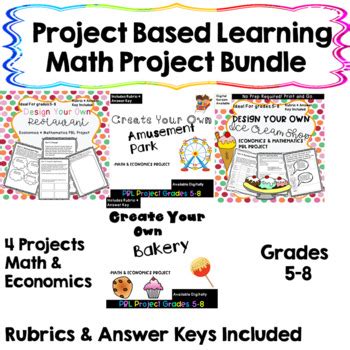 Math Project Based Learning Bundle Distance Learning Google Classroom