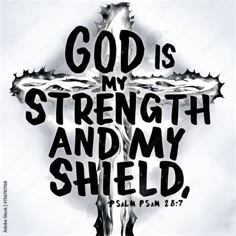 Divine Strength Inspirational Quote With Cross Imagery Bible Verse