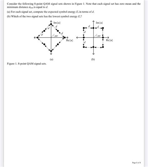 solved consider the following 8 point qam signal sets shown
