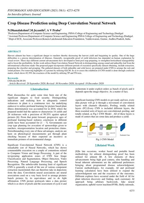 PDF Crop Disease Prediction Using Deep Convolution Neural Network