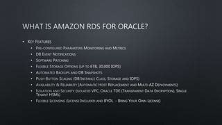 Migrating On Prem Oracle Database To Amazon RDS PPTX