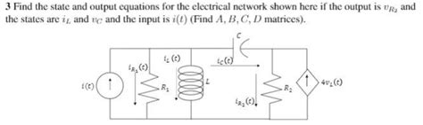 Solved 3 Find The State And Output Equations For The