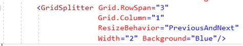 WPF Grid Splitter Carl De Souza