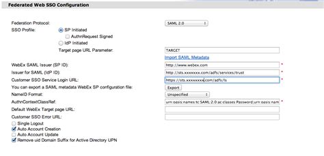 Solved WebEx SSO With Microsoft AD FS Page Cisco Community