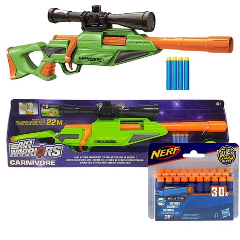 Buzz Bee Air Warriors Carnivore Sageti Nerf Elite 30 Buc Emagro
