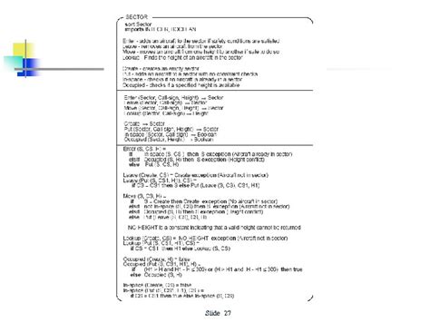 Formal Specification — Techniques For The Unambiguous Specification