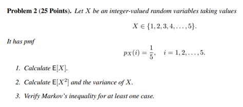 Solved Problem 1 15 Points Let X Be Random Variable Such Chegg Com