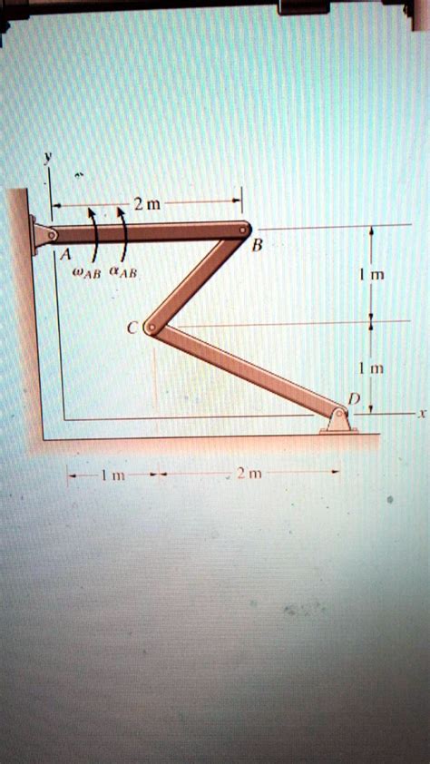 The angular velocity and angular acceleration of bar AB are ÏAB rad s and ÎAB rad s