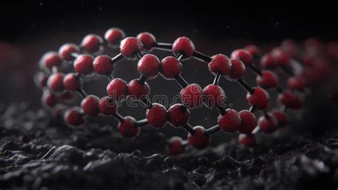 A 3d Rendering Of A Molecular Structure Composed Of Red Spheres