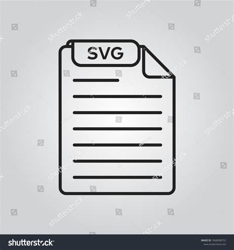 Svg File Type Icon Vector De Stock Libre De Regalías 1068098753 Shutterstock