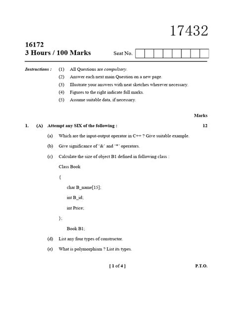Summer 2017 Question Paper Pdf Class Computer Programming