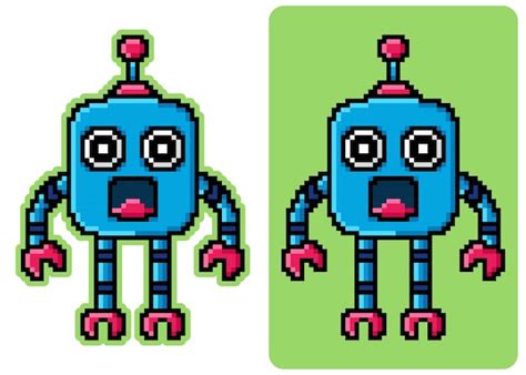 Premium Vector Pixel Art Cute Illustration Mascot Robot Design Kawaii
