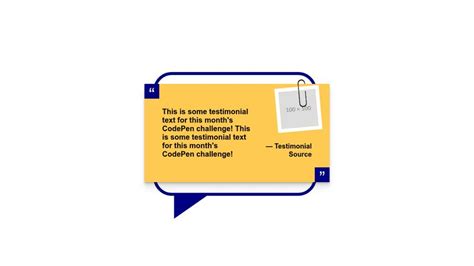 codepen challenge testimonials