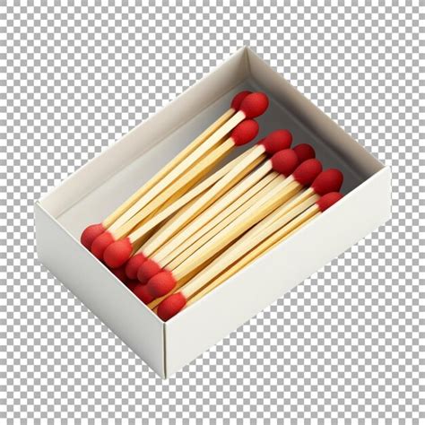 Match Box With Sticks In It On Transparent Background Ai Generated Premium AI Generated PSD