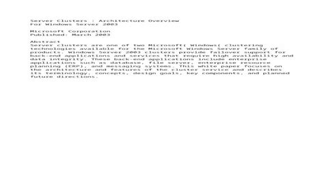 Doc Server Clusters Architecture Dokumentips