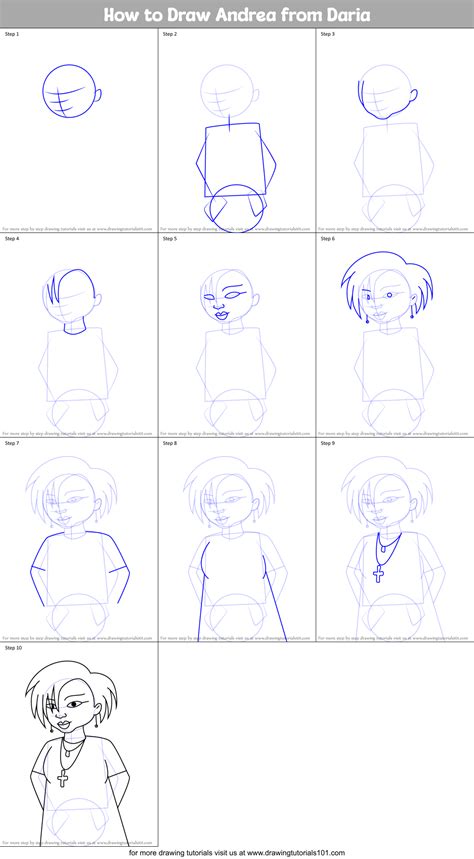 How To Draw Andrea From Daria Daria Step By Step