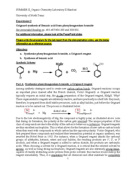Summer 2020 Chem 3220 Experiment 2 Handout Warning Tt Undefined Function 32 University Of