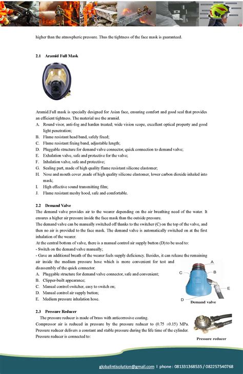Jual Scba Breathing Apparatus 68 L Composite Hud System Gis Ba 02 Oleh Cv Global Inti Solution