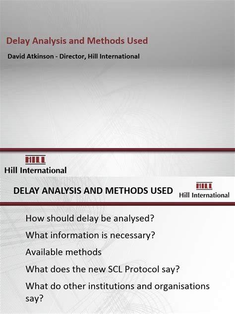Delay Analysis And Methods Used Pdf Argument