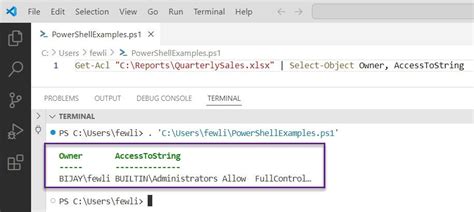 check who modified a file last in windows using powershell