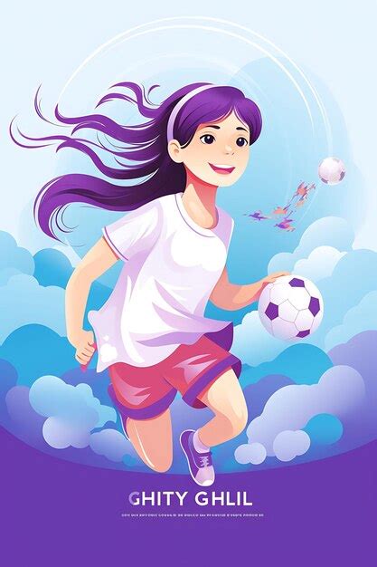 Cartaz Do Dia Internacional Da Menina Meninas Praticando Esporte
