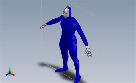 曲面造型的真实人体 Solidworks 2012 模型图纸下载 懒石网