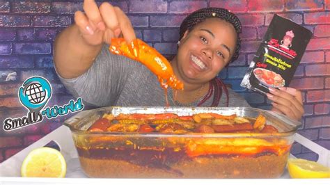 First KING CRAB Deshelled Seafood Boil Trying Bloves Smackalicious Sauce for the First TIme ...