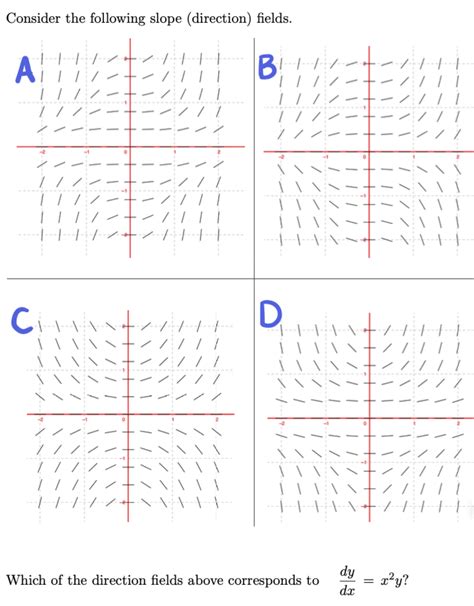 Solved Consider The Following Slope Direction Fields