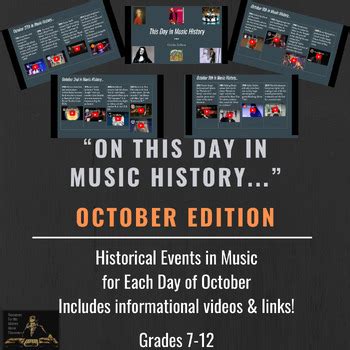 On This Day In Music History October Daily Music History Slides And Videos