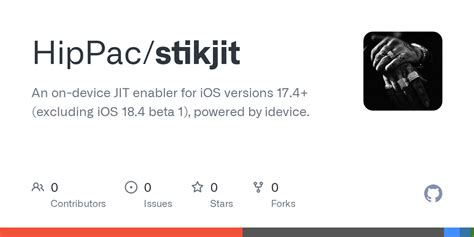 Github Hippacstikjit An On Device Jit Enabler For Ios Versions 174 Excluding Ios 184
