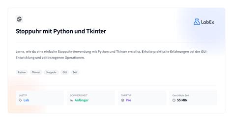 erstelle eine stoppuhr app mit python und tkinter programmier