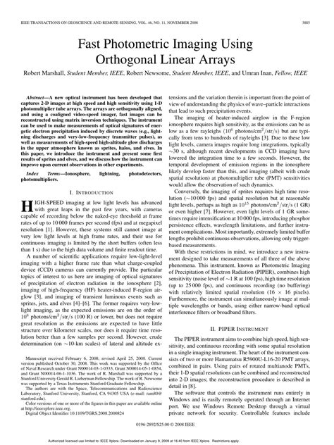 Pdf Fast Photometric Imaging Using Orthogonal Linear Arrays