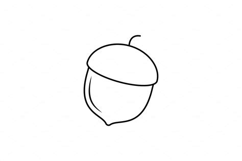 Acorn Outline Icon Masterbundles