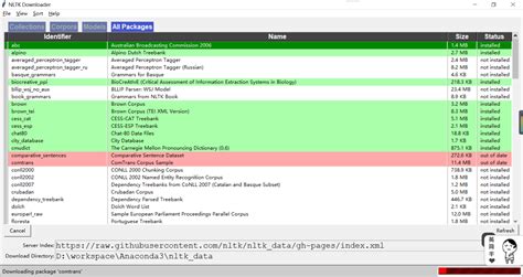 linux nltk installation download punkt and other in nltk data