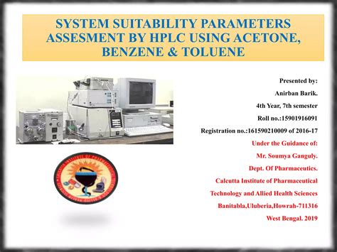 System Suitability Parameters Assessment By Hplc Pptx