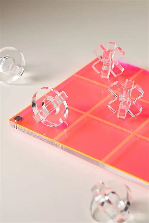 Acrylic 3d Tic Tac Toe Board Game Anthropologie