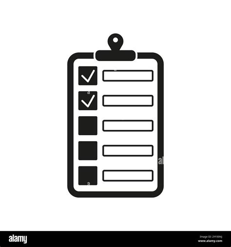 Checklist Icon Document Vector Symbol Task Management Tool Simple