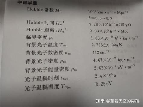 天文学和宇宙学常量 知乎