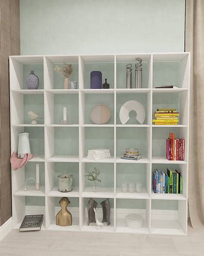 Стеллаж для дома полка для книг и игрушек разделитель комнаты на 25 ячеек книжный шкаф L 25