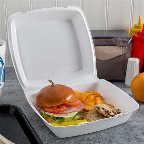 Dart HT X X White Foam Hinged Lid Container Pack