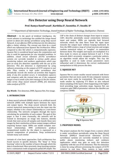 Irjet Fire Detector Using Deep Neural Network Pdf